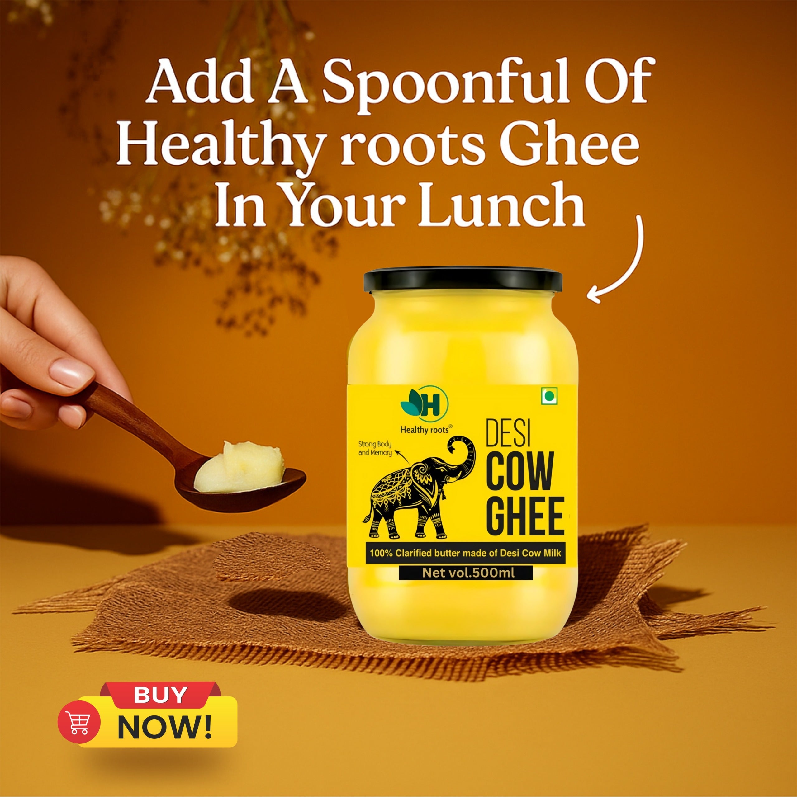 Buy a2 desi cow ghee | pure a2 ghee| gir cow ghee – Healthyroots